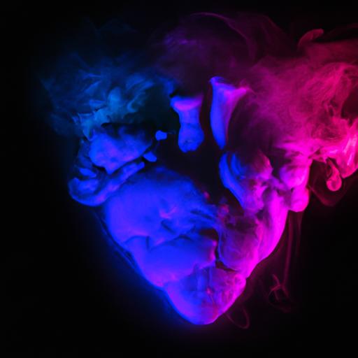 Colorful Smoke Heart Wallpaper