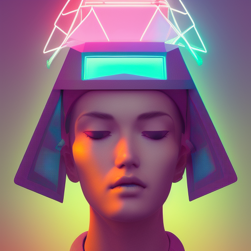 easement: Man, antennae on head, electric sparks, vaporwave hexagon ...