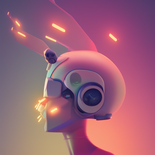 easement: Man, antennae on head, electric sparks, vaporwave hexagon ...