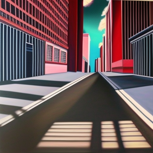 yannbaglin: empty town street with identical new york buildings ...