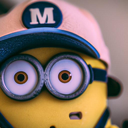 asiace: realistic minion with a baseball cap