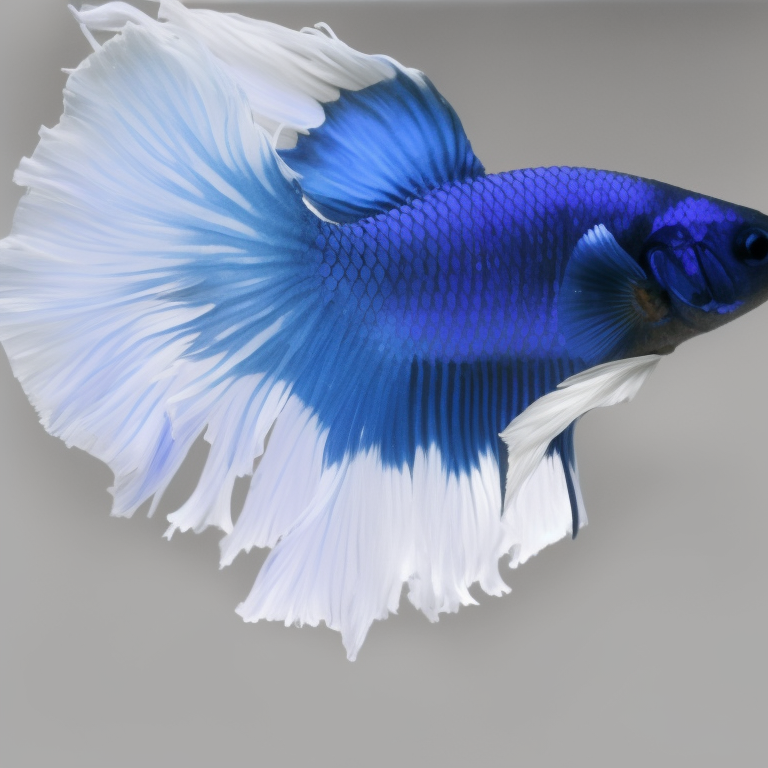 Blue And White Betta Fish