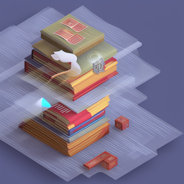 axelrock: An 3d isometric app icon with a slightly magic book