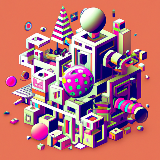 bitfloorsghost: vibrant 3d shapes