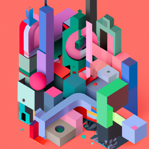 bitfloorsghost: vibrant 3d shapes