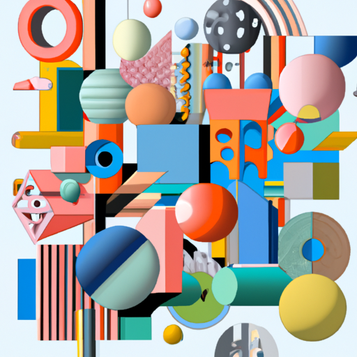 bitfloorsghost: vibrant 3d shapes