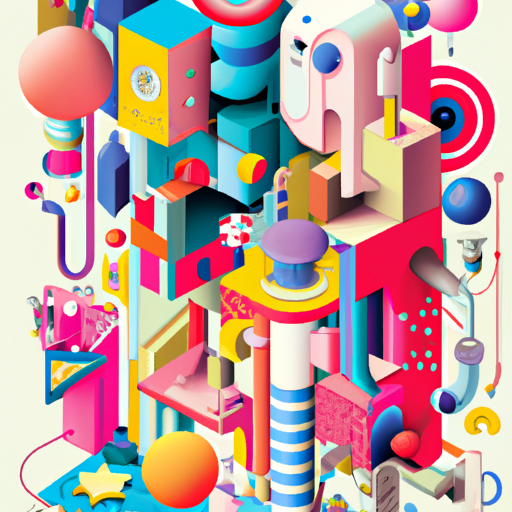 bitfloorsghost: vibrant 3d shapes, lighting