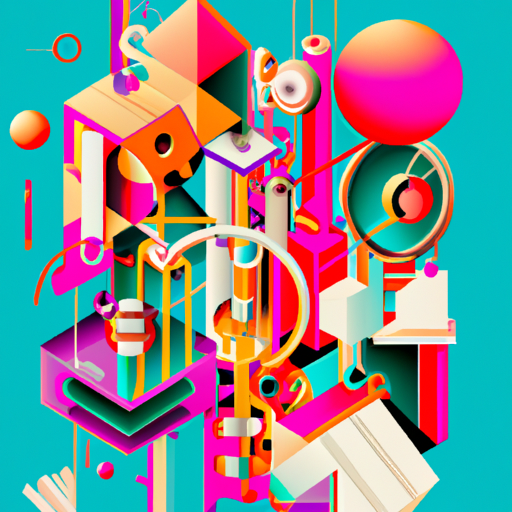 bitfloorsghost: vibrant 3d shapes, lighting