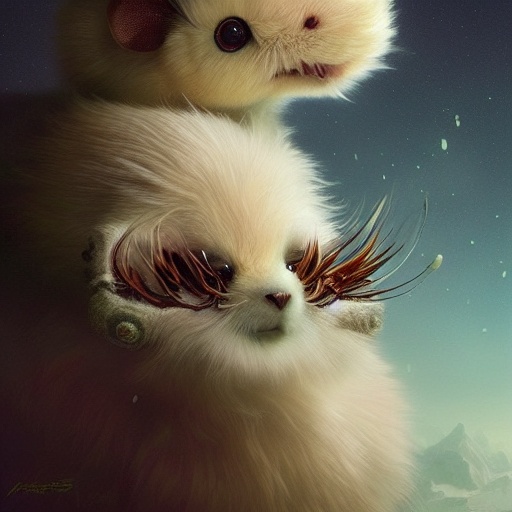 jeremywomac: fluffy, mouse like creature, with 3 tails, alien, real ...
