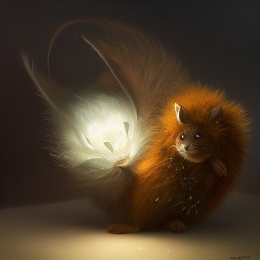jeremywomac: fluffy, mouse like creature, with 3 tails, alien, real ...