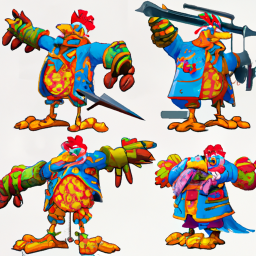 darrylmason: chicken wizard warriors in suits of detailed avian armour