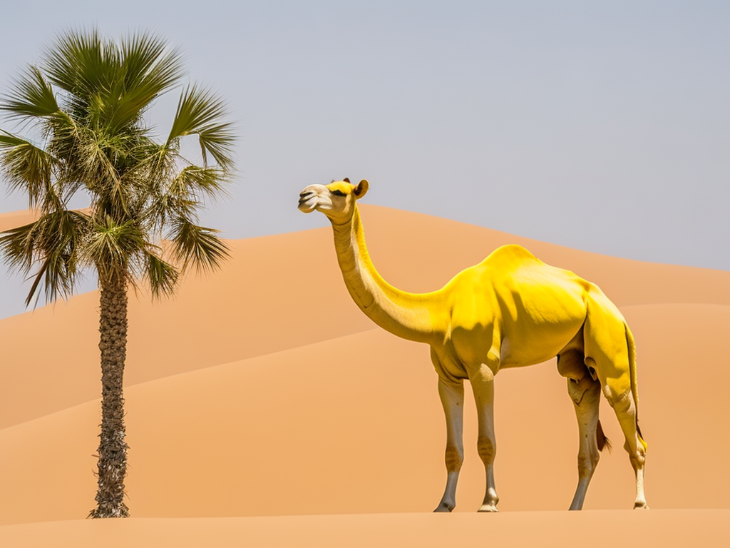 everythinggravy: yellow camel in desert