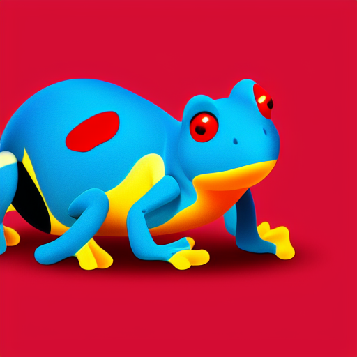 bitfloorsghost: vectra style a poison dart frog, crisp