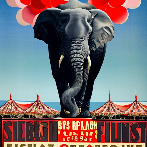 Vintage Circus Elephant Poster