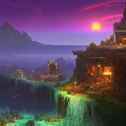 addison: Atlantis underwater biome, lowing water and rock piles ...