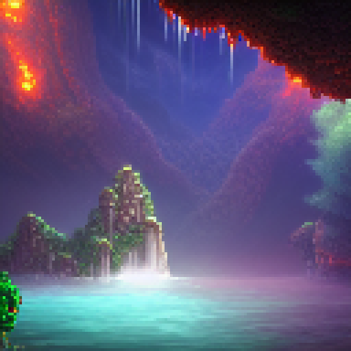 addison: Atlantis underwater biome, lowing water and rock piles ...