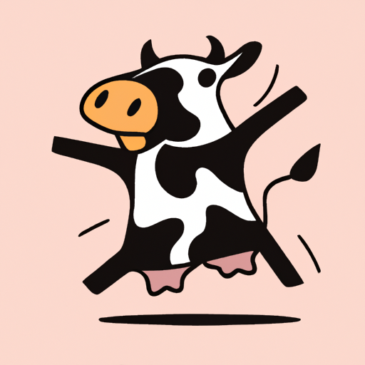 Jumping Cow Vector