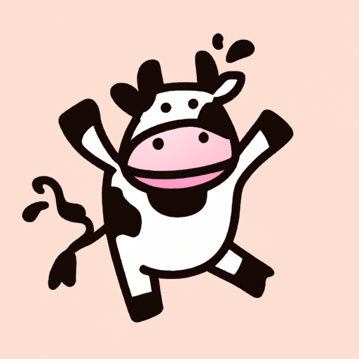 Jumping Cow Vector