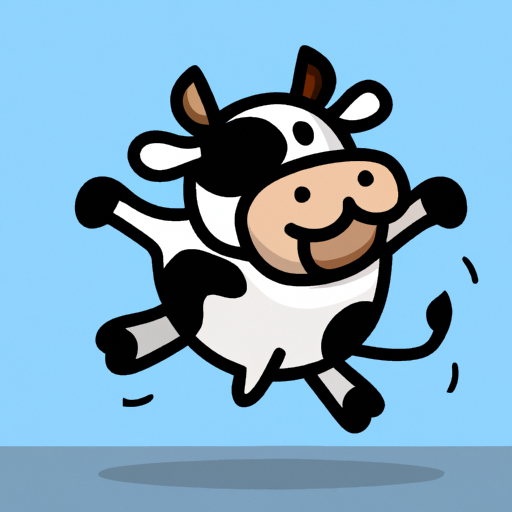 Jumping Cow Vector