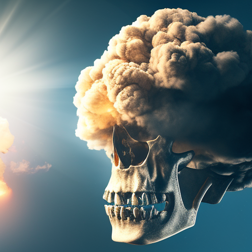 bitfloorsghost: a skull exploding