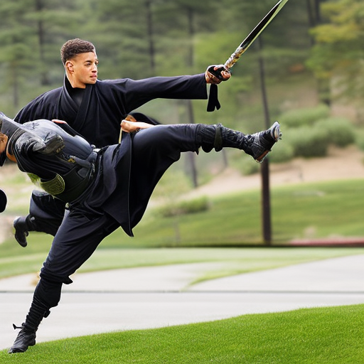 Ninja Kick Pose