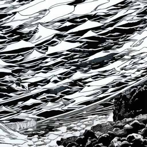 bitfloorsghost: the ocean, manga panel, sketch, comic