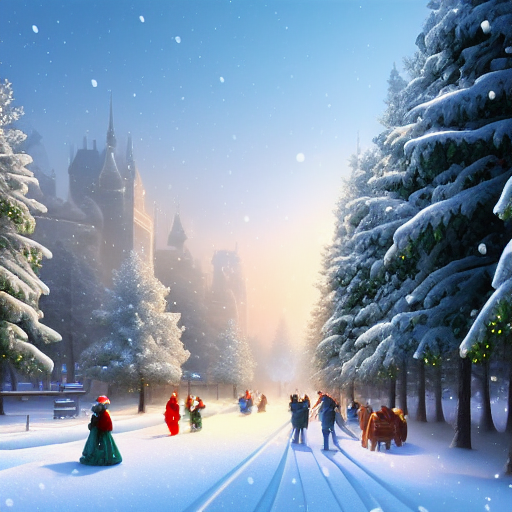 Sparkling Snow At Night