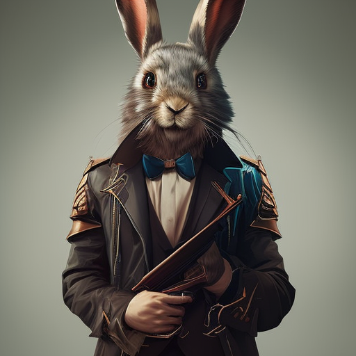خالدالشايب: a rabbit wearing sunglasses and a jacket, a character ...