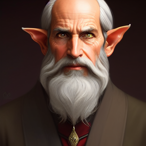 guillemsanchez: thin old elf with a very long white beard professor