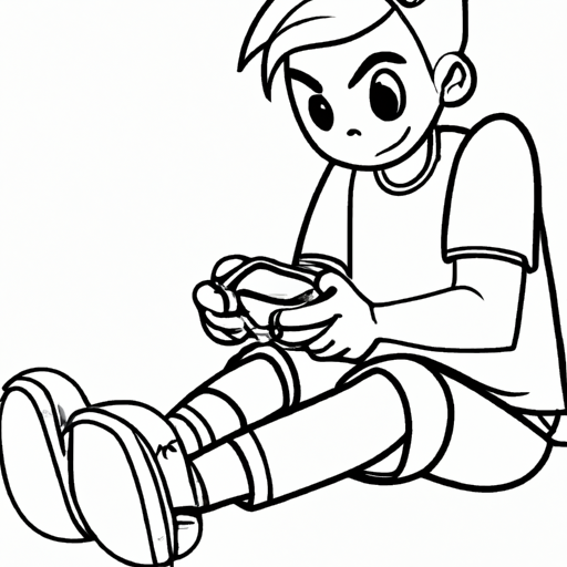 Playing Computer Games Clipart Black And White