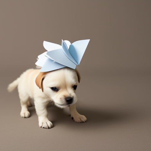 bitfloorsghost: hyperfold, a puppy, paper art, made of paper