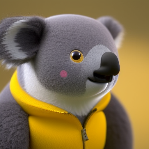 ryanlalonde: A cute small koala in a yellow jacket, concept art, Chris ...