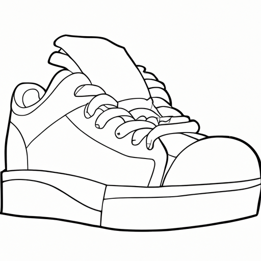 Tennis Shoes Coloring Page