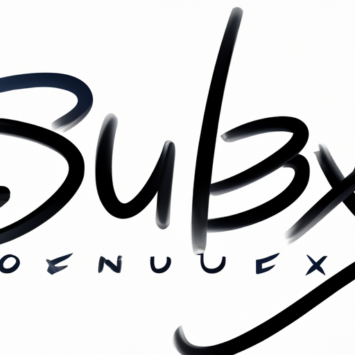 fastbiz: text logo [Subx] with negative space handwriting font