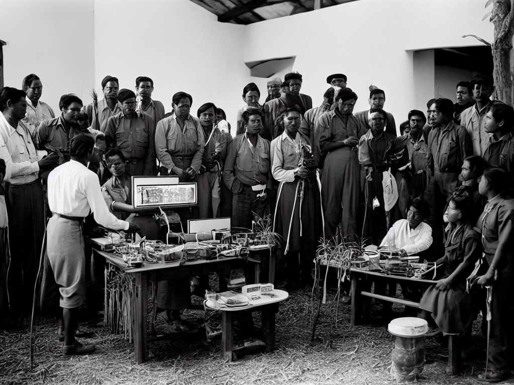 displacedagent: colonial explorer giving a workshop with a computer on ...