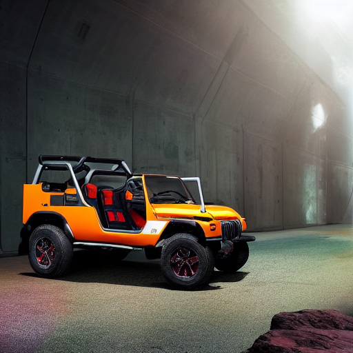 bluehealer: 5 door mahindra Thar car, hyper real, detailed