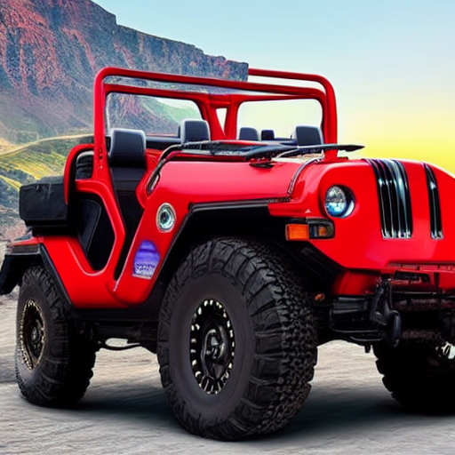 bluehealer: 5 door mahindra Thar car, hyper real, detailed