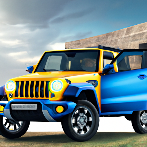 bluehealer: 5 door mahindra Thar car, hyper realistic, detailed bluehealer: 5 door mahindra Thar car, hyper realistic, detailed