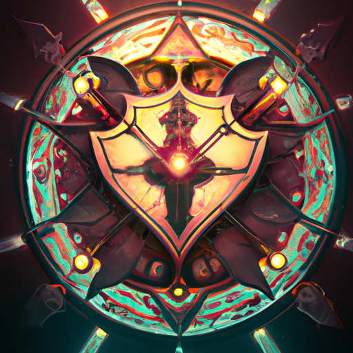 space: Drawing of a symbol of a human being inside a medieval knight's ...