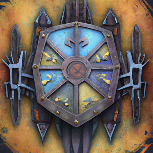 space: Drawing of a symbol of a human being inside a medieval knight's ...