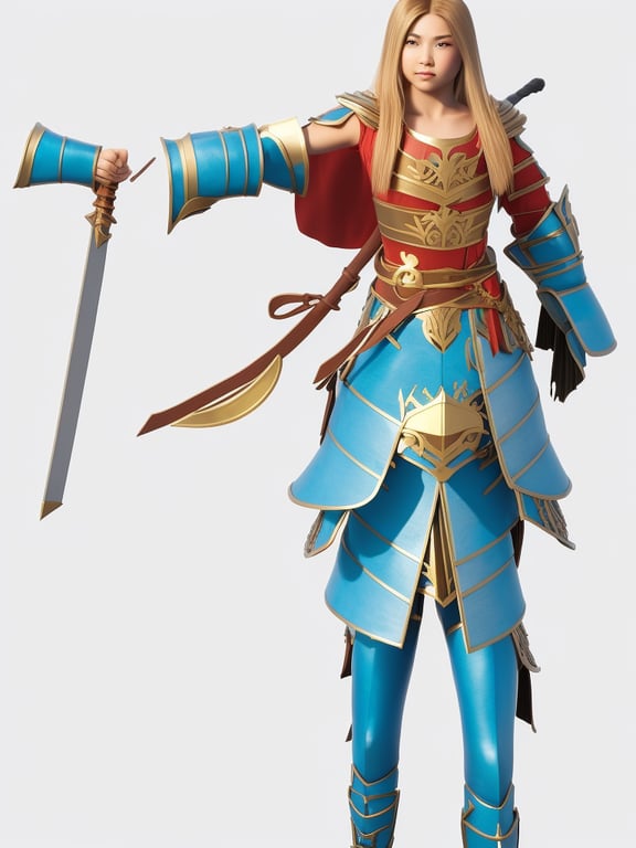 jittery-pony309: a japanese tween warrior, she wears leather and fur ...