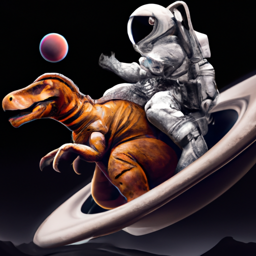 Astronaut Riding T Rex