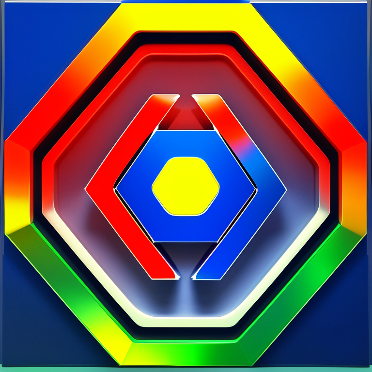 זיוז-י-ו: Icon of the pentagonal green red blue white yellow, powerful, mysterious, amazing ...