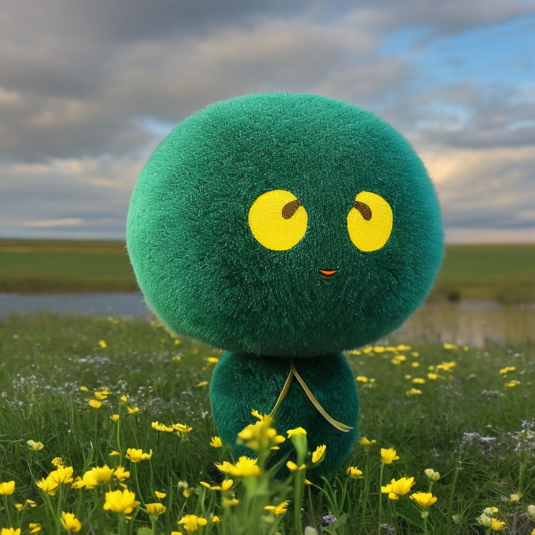 даниилкарташов: is a small, round alien creature with a fluffy, furry ...