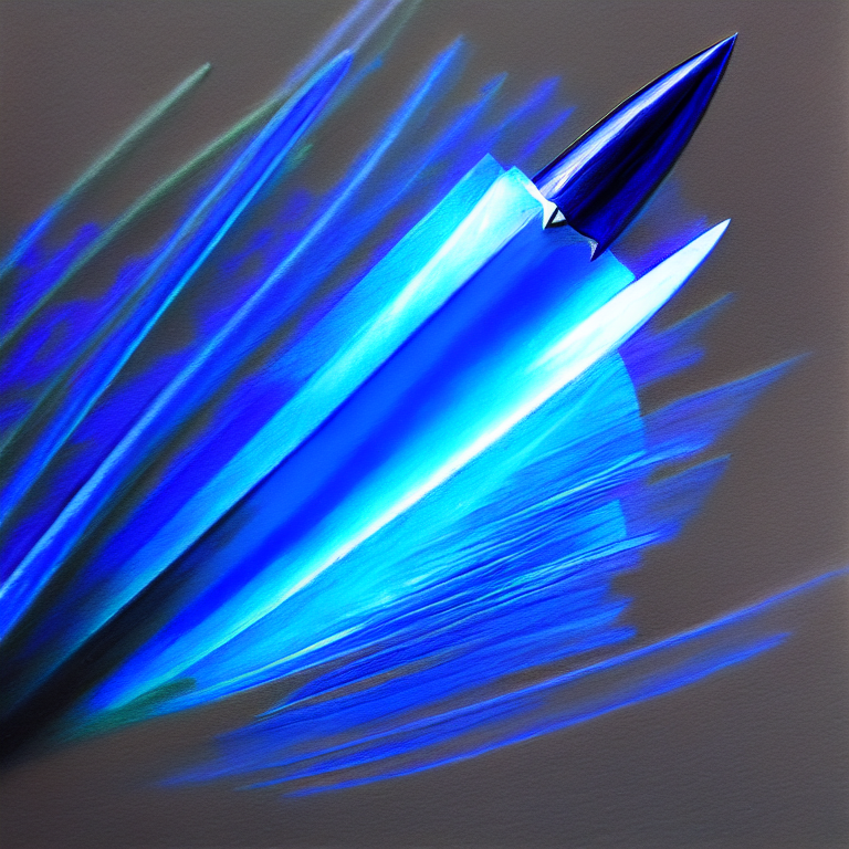 lean-yak210: A drawing of an entire rapier made of blue glass in a ...