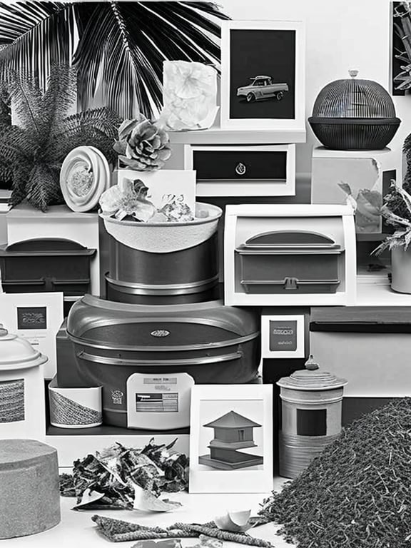 displacedagent: a_xerox_print_of_a_trashy_collection_of_exotic_objects ...