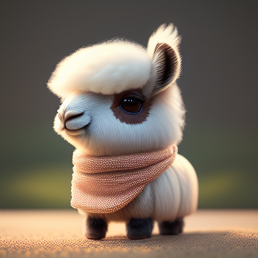 stillewillem: A tiny cute llama wearing a sweater