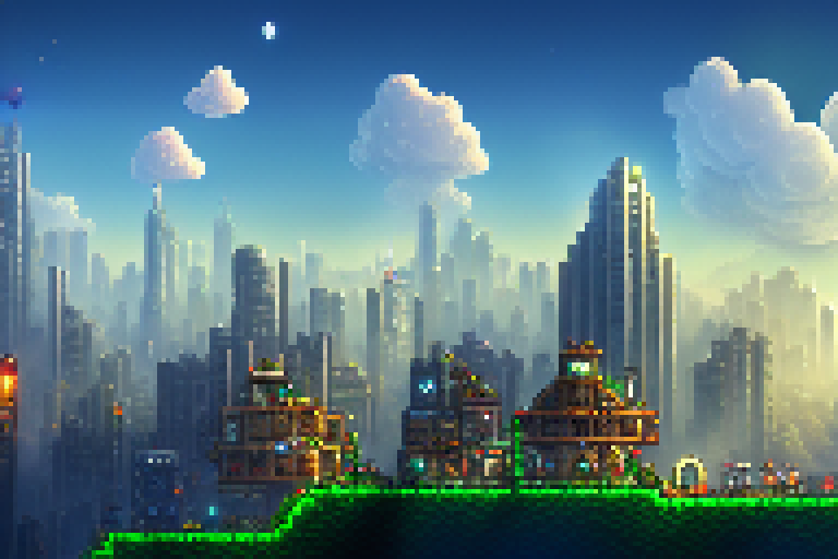 addison: An urban city with clouds and buildings in the background