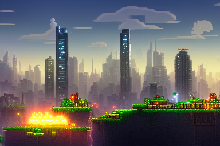 addison: An urban city with clouds and buildings in the background