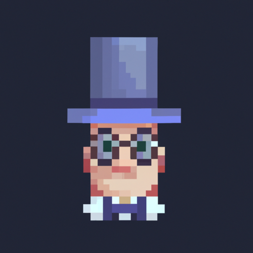 lesz: dad with a tall hat and a monocle